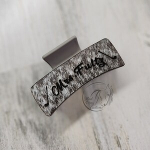 Branded Cowhide Claw Hair Clip - Etsy