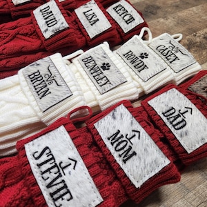 Cowhide Branded Christmas Stocking - Etsy