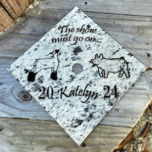 Cowhide Grad Cap Topper - Etsy