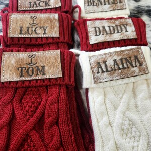 Cowhide Branded Christmas Stocking - Etsy