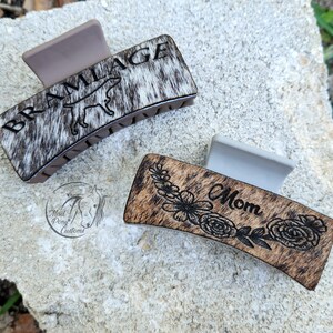 Branded Cowhide Claw Hair Clip - Etsy