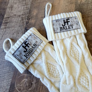 Cowhide Branded Christmas Stocking - Etsy