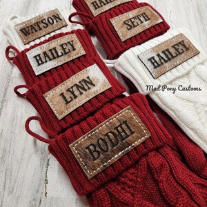 Cowhide Branded Christmas Stocking - Etsy