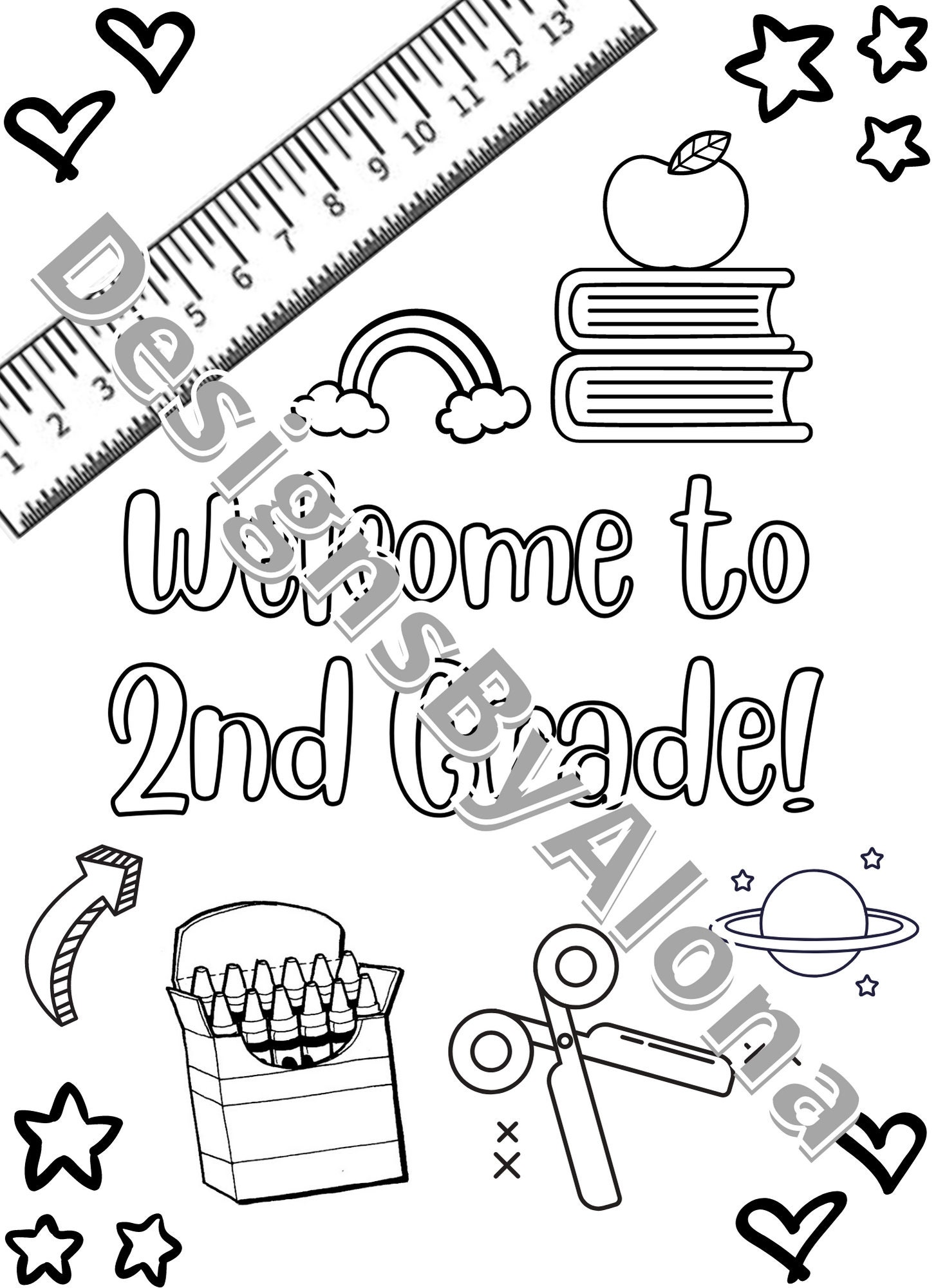 Welcome To 2nd Grade Coloring Pages