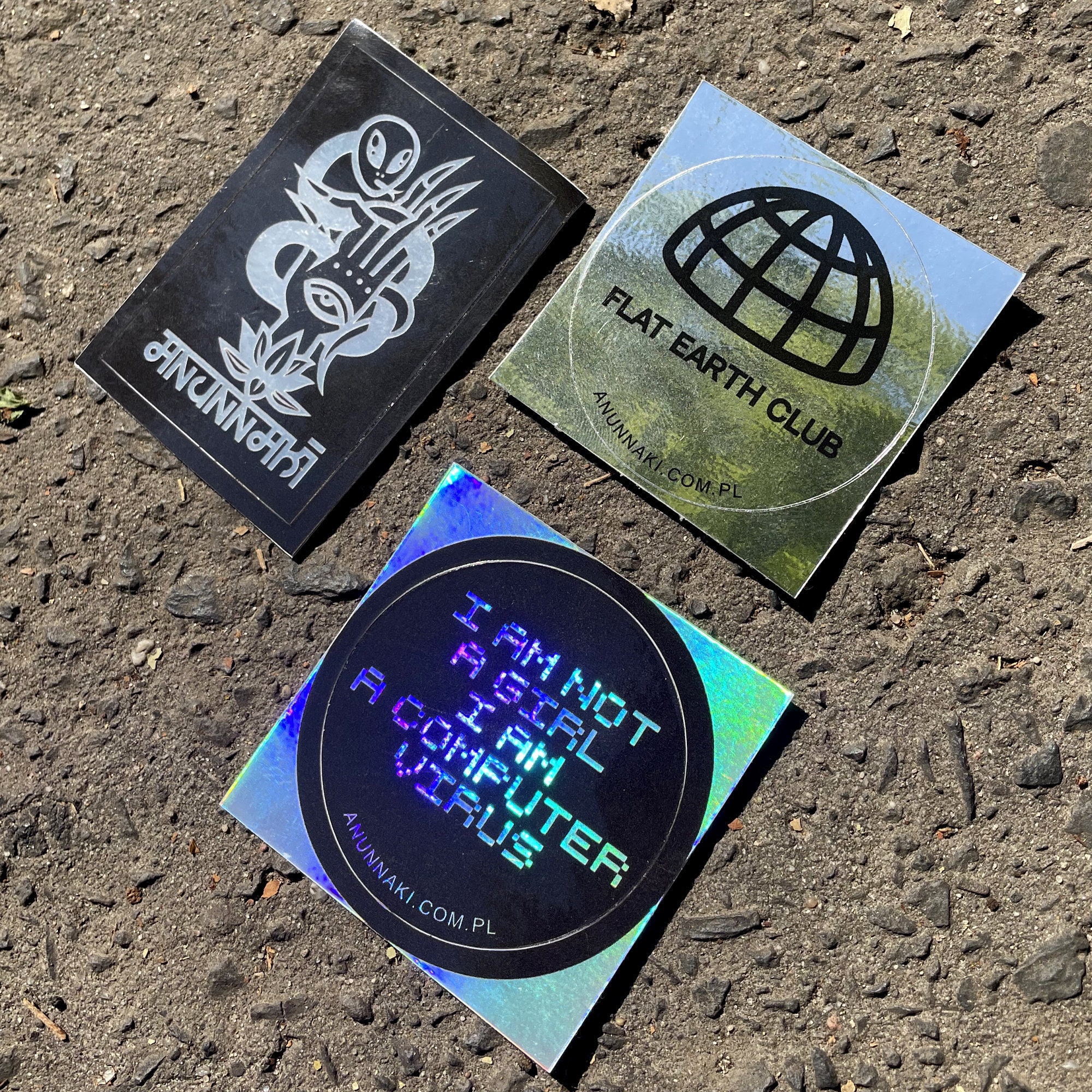 Set of 3 Original ANUNNAKI Stickers Holo, Metallic Alien Label - Etsy