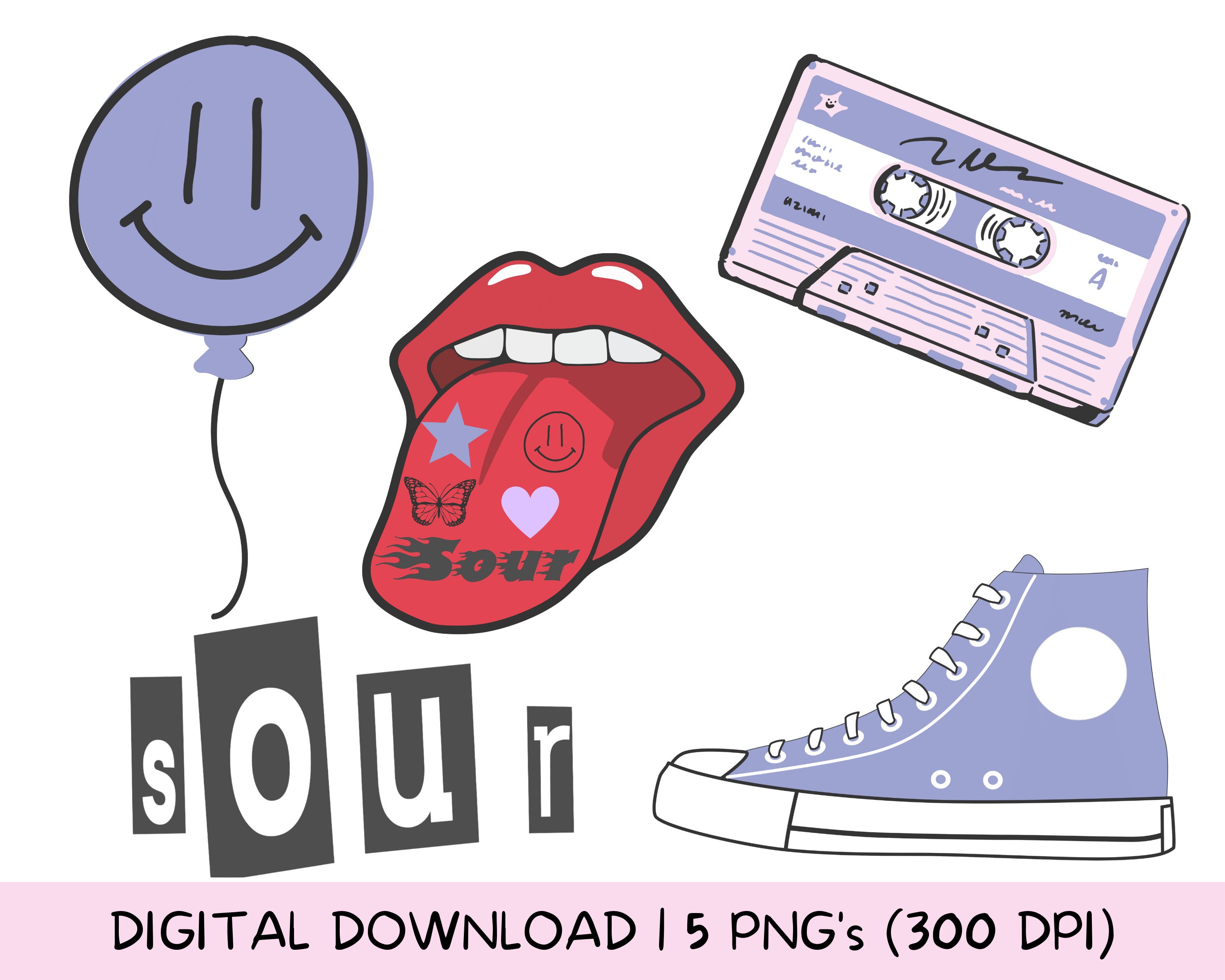 Prints Home & Living Instant Download Olivia Rodrigo Sour album PNG ...