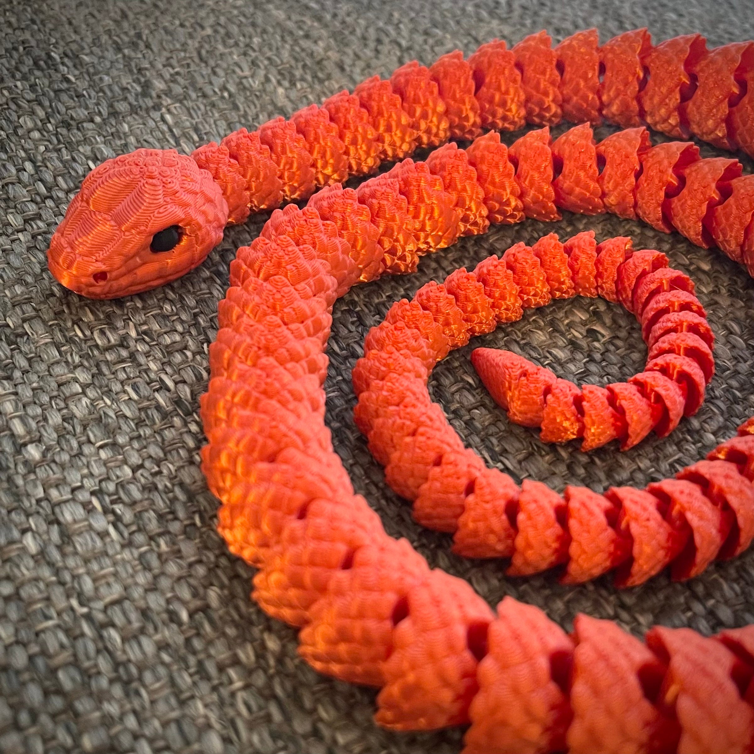 3D Printed Snake - Fidget Sensory Stress Toy - Articulating Toy - Etsy