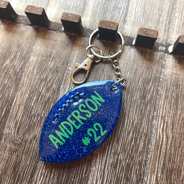 Football Keychain - Etsy