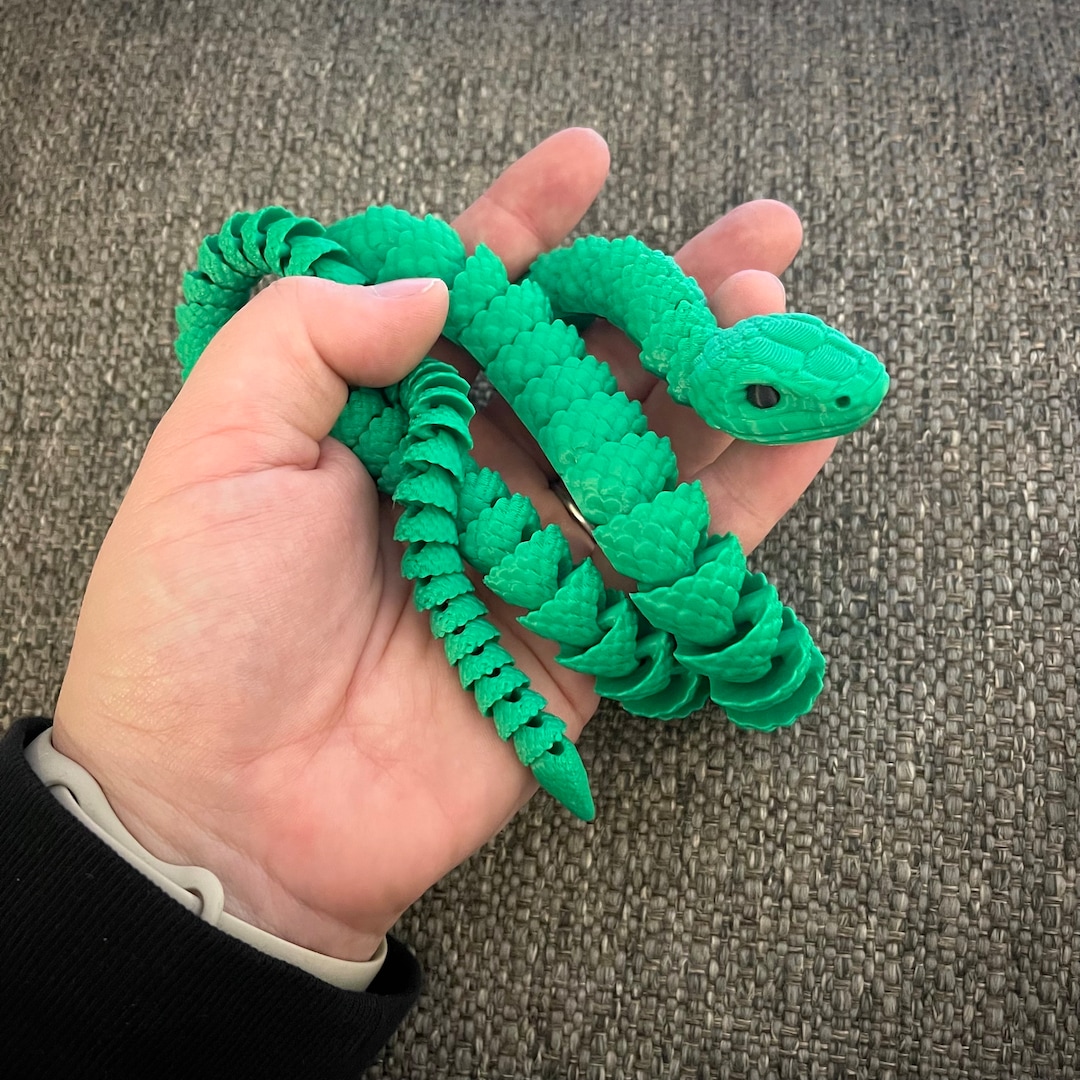 3D Printed Snake - Fidget Sensory Stress Toy - Articulating Toy - Etsy