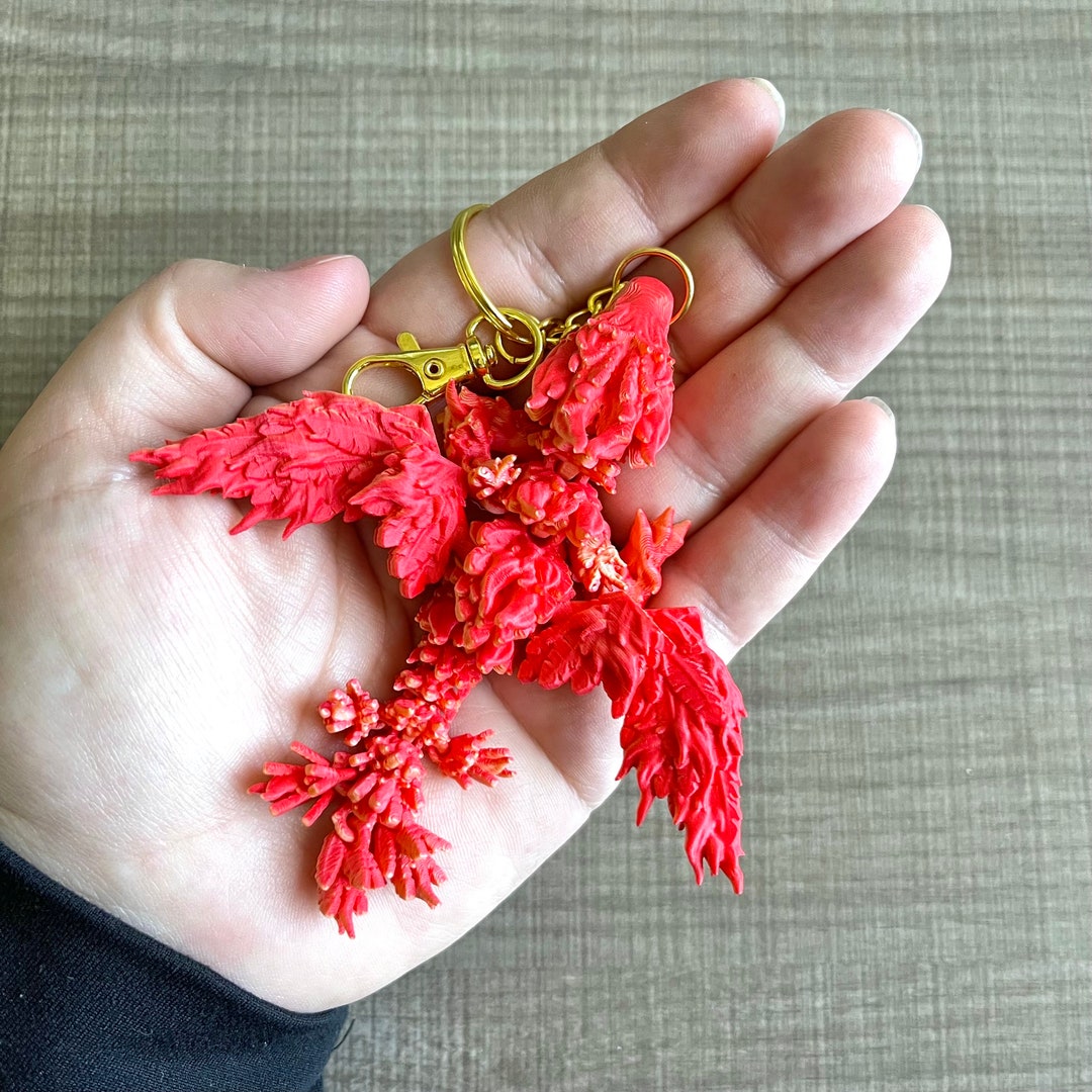 Keychain - 3D Printed Mini Phoenix Dragon - Etsy