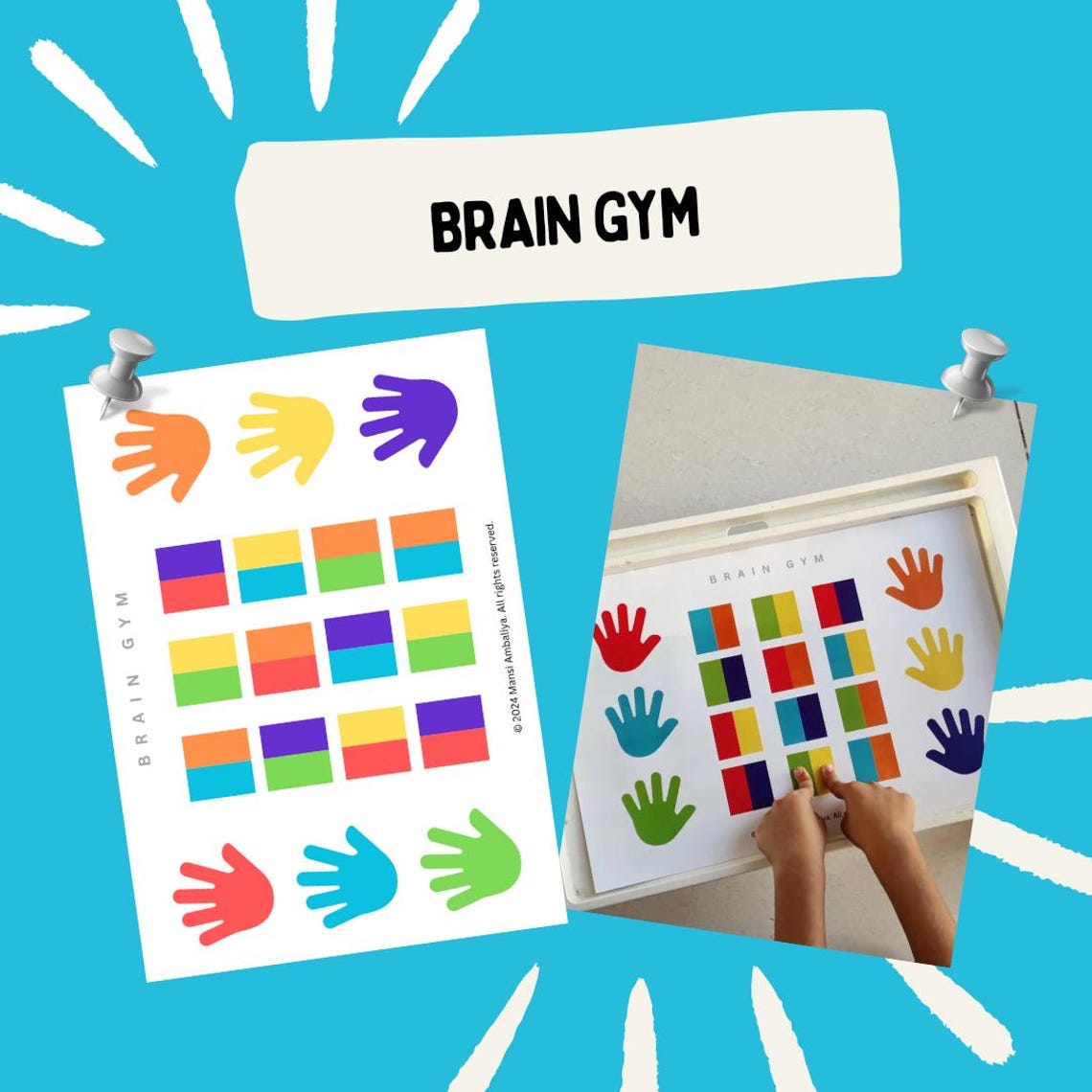 Brain Gym Activity Worksheets (set of 5) | Fun Brain Exercises for Kids ...
