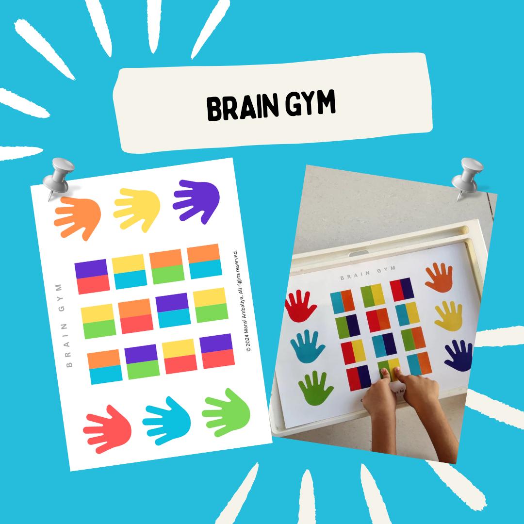Brain Gym Activity Worksheets (set of 5) | Fun Brain Exercises for Kids ...