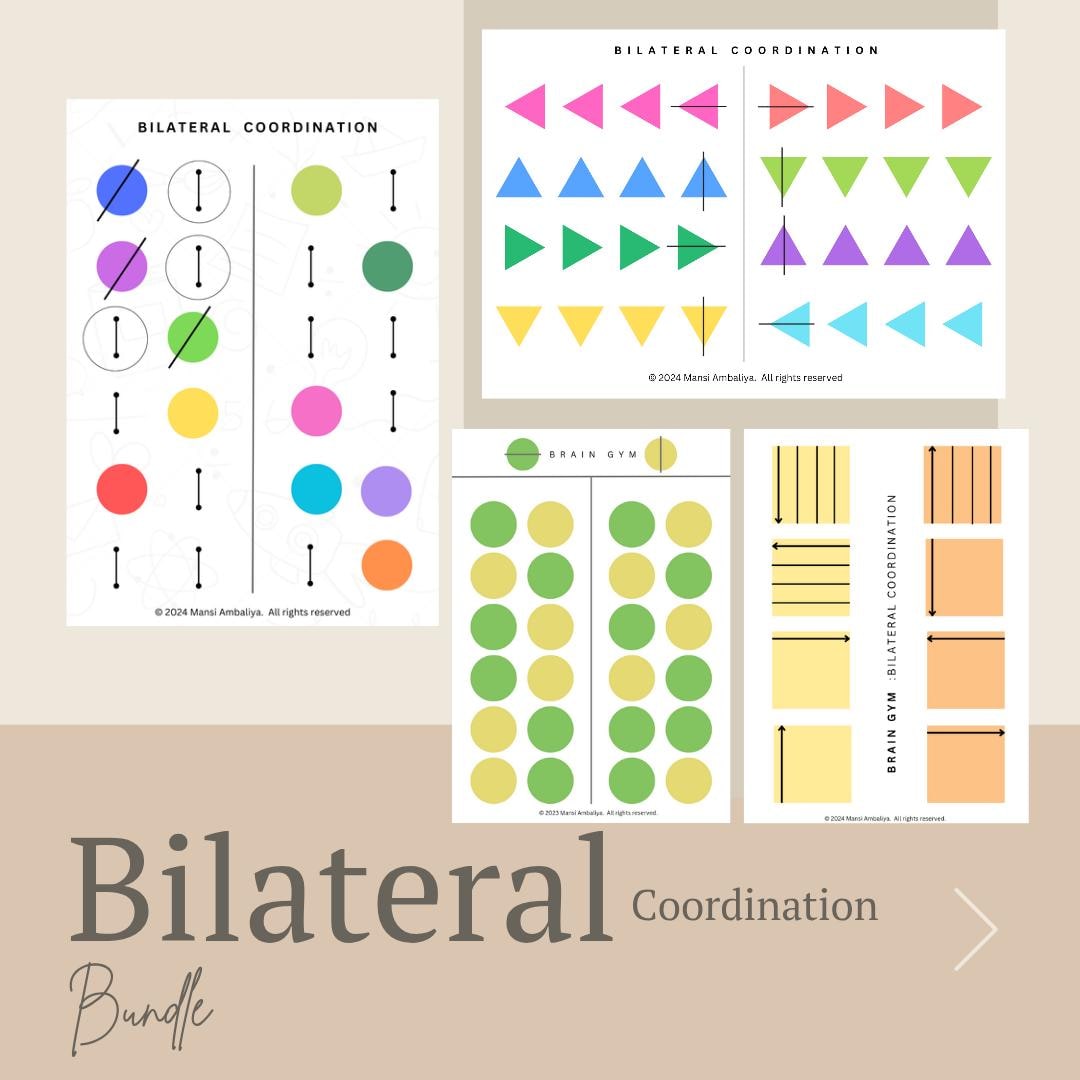 Bilateral Coordination Worksheets: Fine & Gross Motor Skills (digital ...
