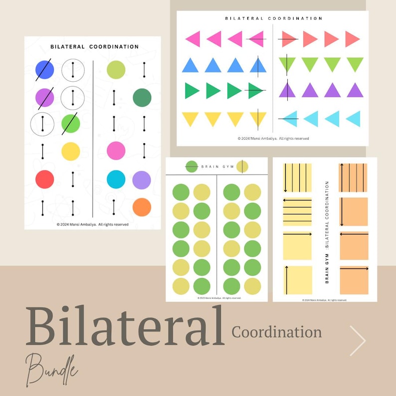 Bilateral Coordination Worksheets: Fine & Gross Motor Skills (digital ...