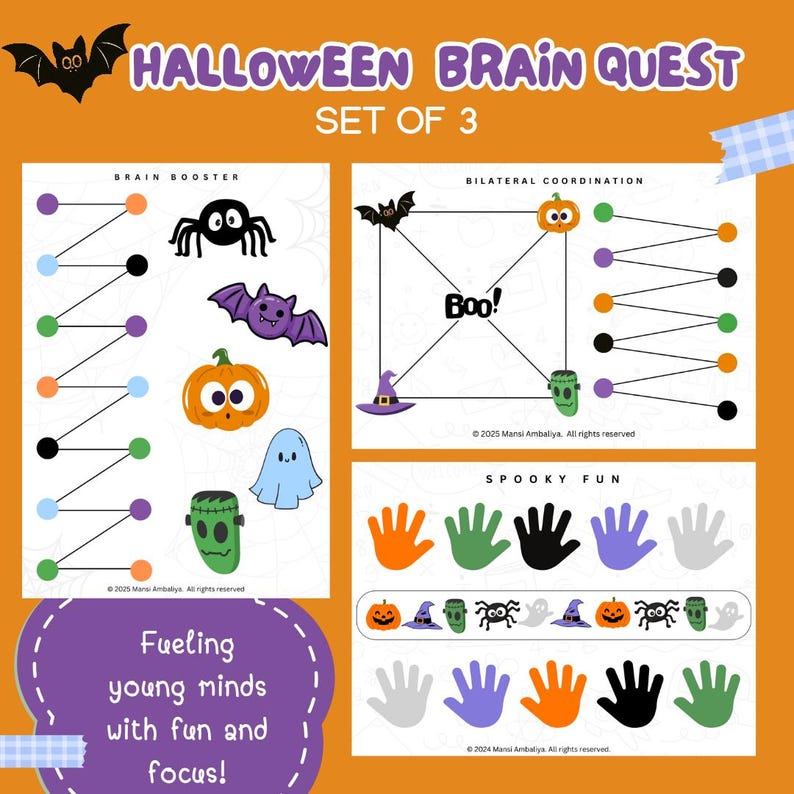Halloween Brain Boosting Activity for Kids | Fun Printable Puzzles ...