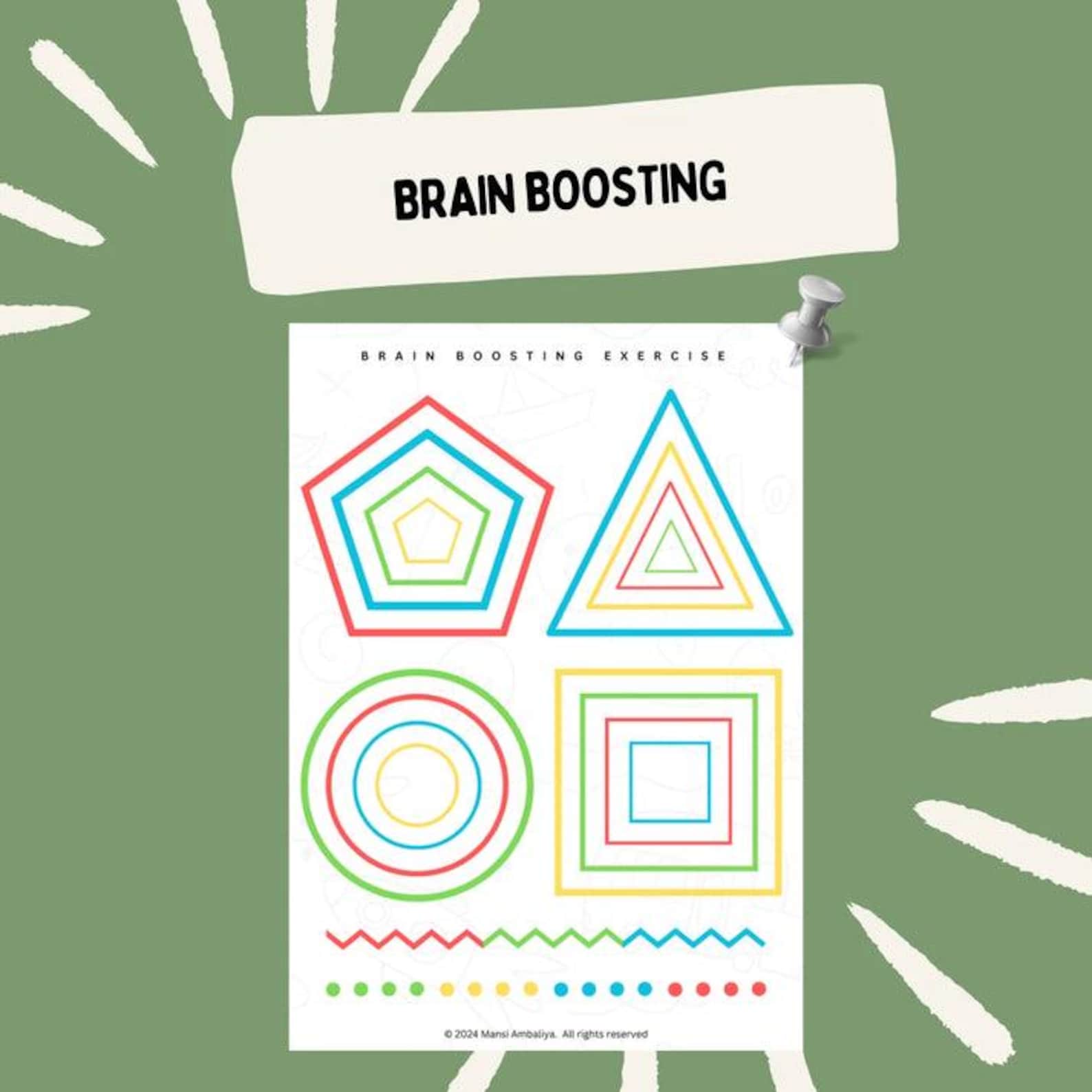 Prek Brain Boosting Worksheets: Cognitive Skills Activities (set of 5 ...