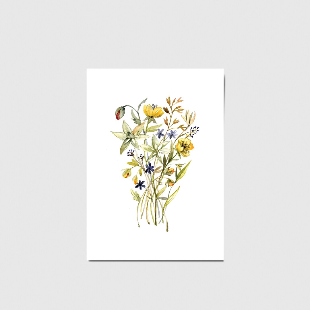 Flower Meadow Map, Spring Wildflower Map, DIN A6 - Etsy
