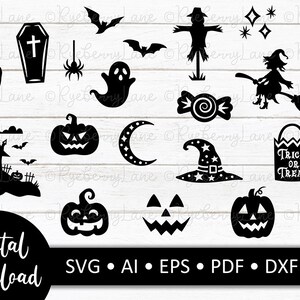 Halloween SVG Pack Witch Haunted House Scarecrow Ghost Jack O Lantern ...