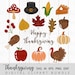 Thanksgiving Clipart Bundle Harvest SVG Pack Autumn Fall SVG Maple Leaf ...