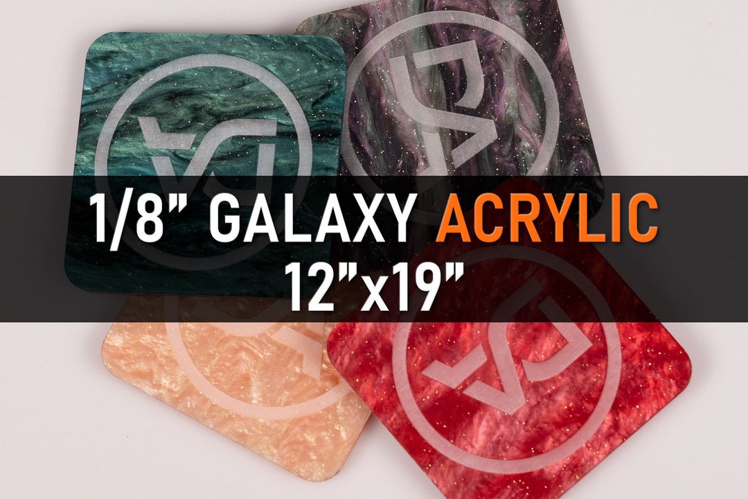 Galaxy Cast Acrylic Sheets Plexiglass Sheets Glowforge CNC - Etsy