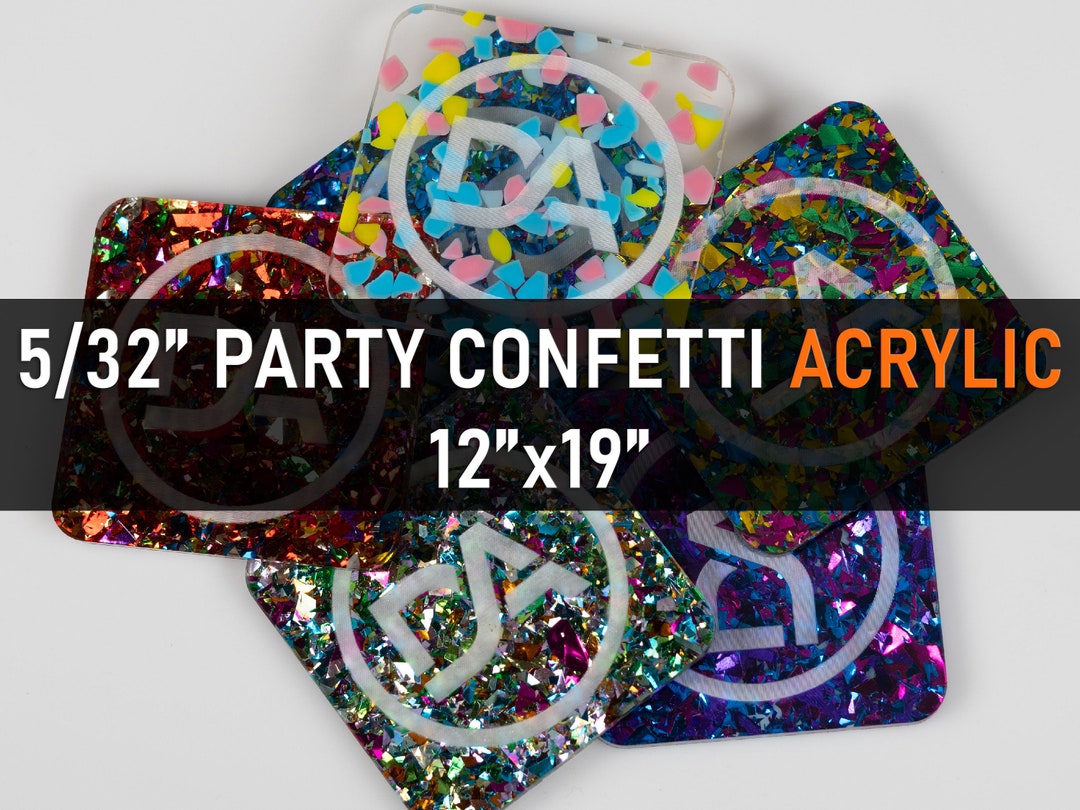Party Confetti Cast Acrylic Sheets Plexiglass Sheets - Etsy