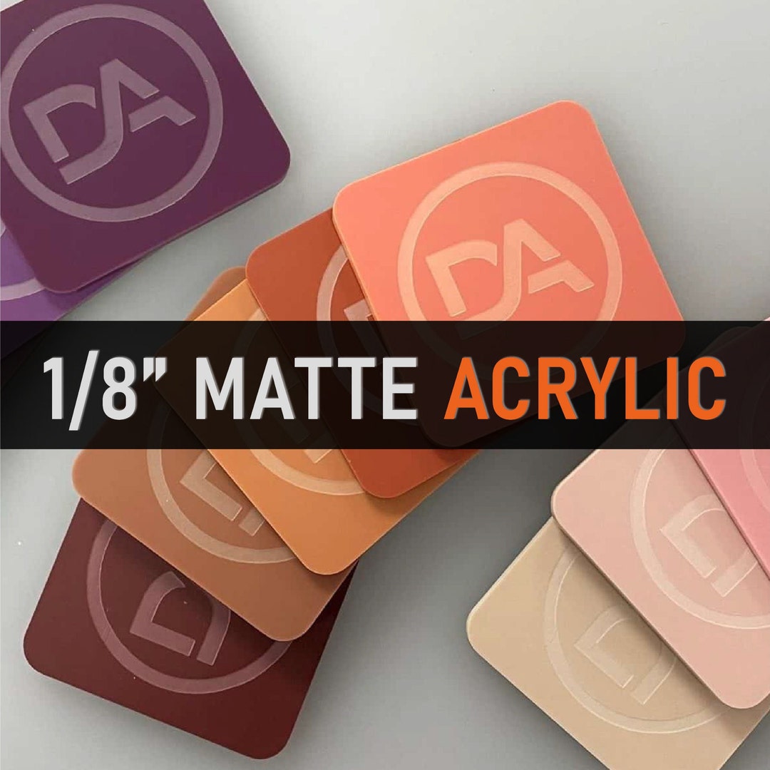 Matte Acrylic Laser Blanks for Glowforge | COLORED Cast Acrylic Sheets ...