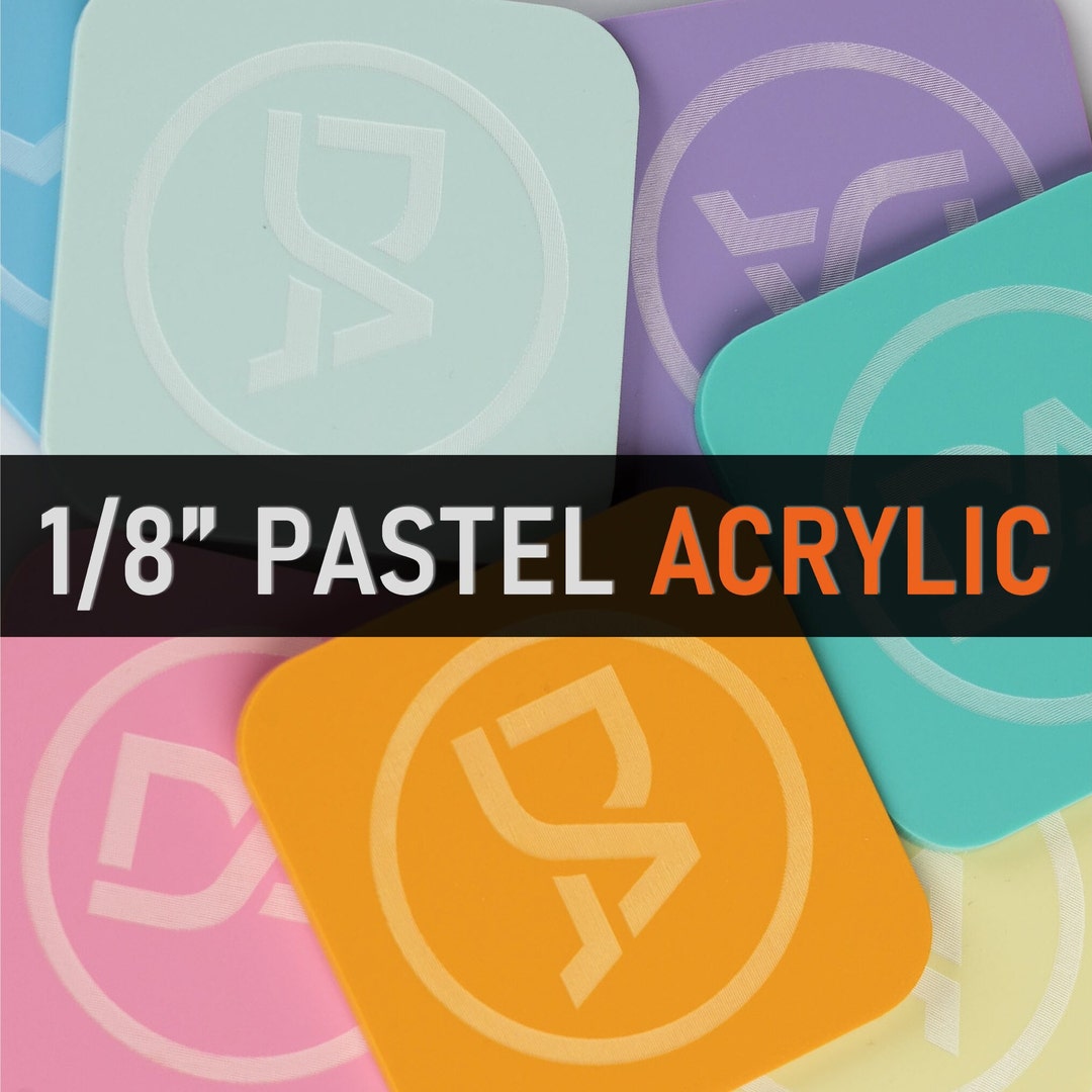 Pastel Acrylic Laser Blanks for Glowforge | COLORED Cast Acrylic Sheets ...
