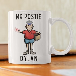 POSTMAN MUG, Mr Postie, Funny Mug for Postman, Gift for Him, Gift for ...