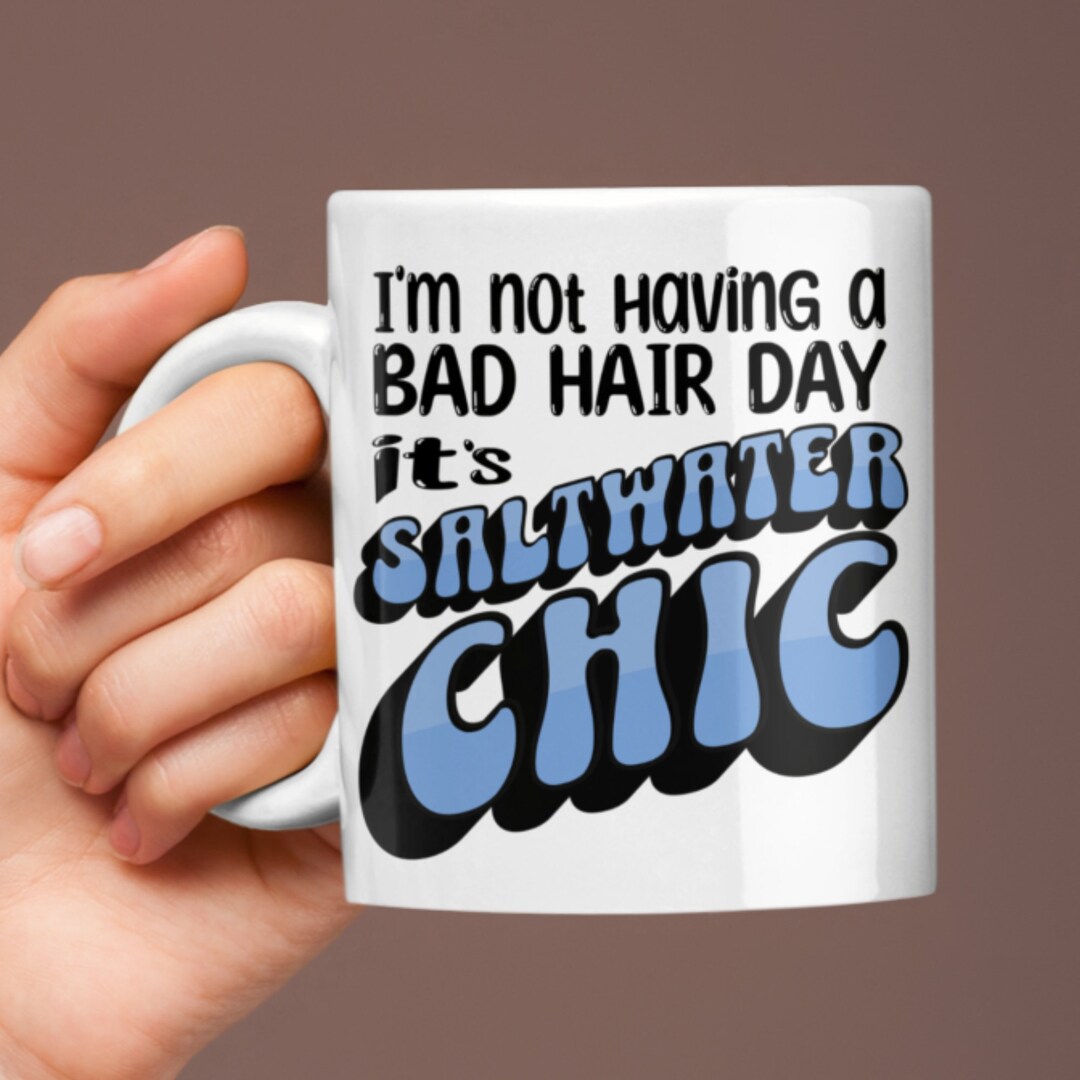 Sea Swimming, Wild Swimmer Mug, Bad Hair Day, Saltwater Chic, Funny ...