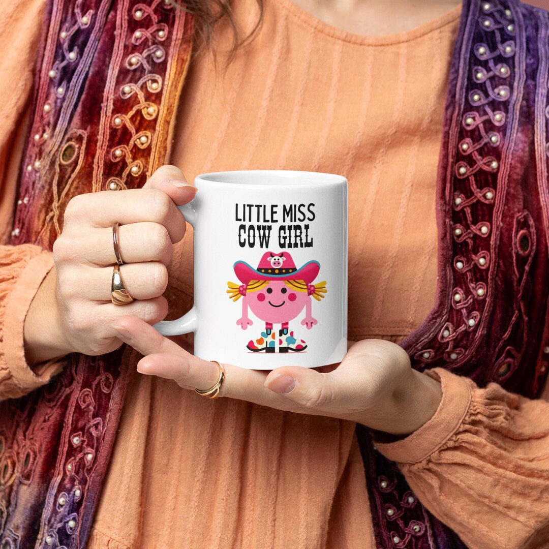 Little Miss Cow Girl Mug, Cowboy Core, Cow Girl Gifts, Cowboy Hat ...
