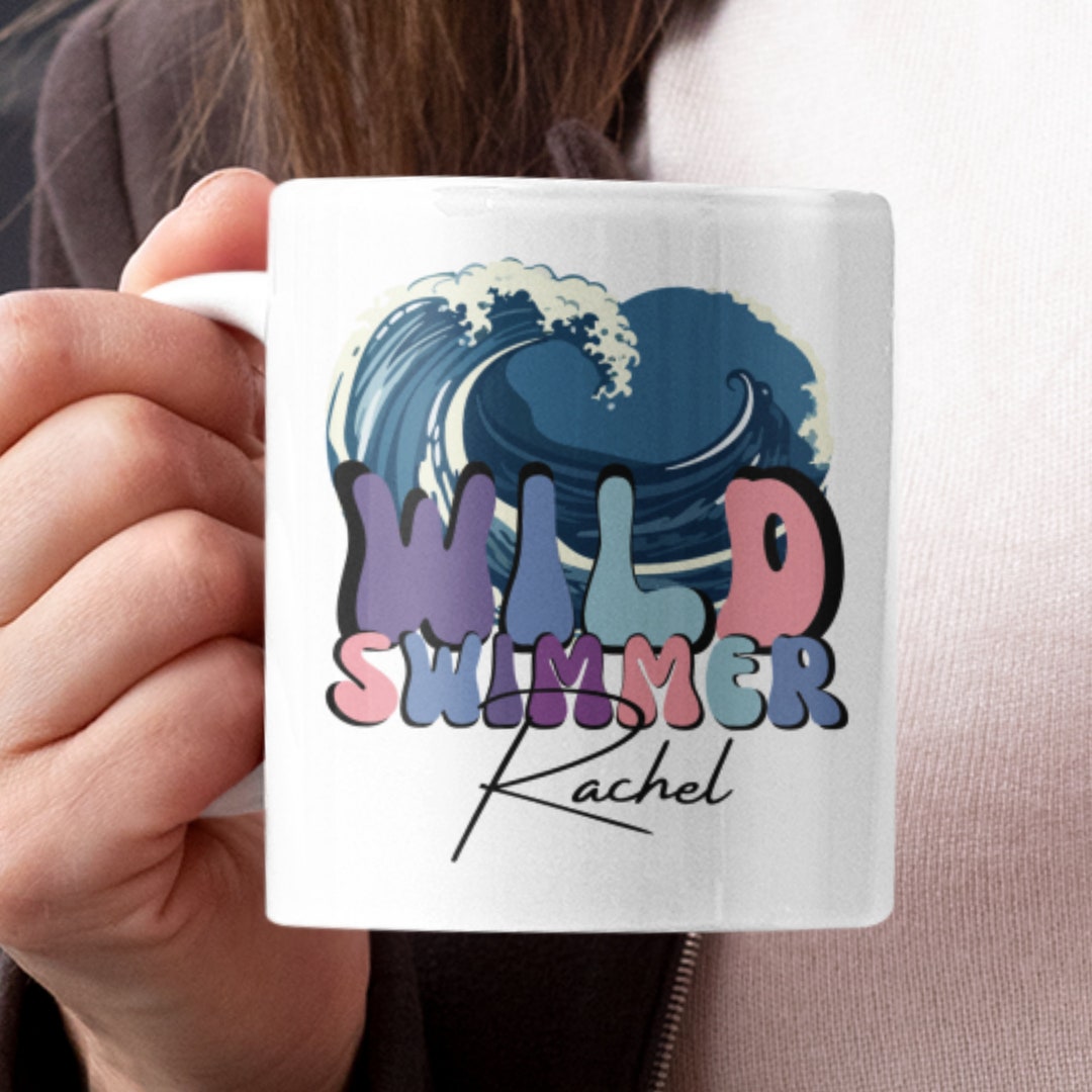 Personalized Swimmer Mug, Retro Wild Swimmer Mug, Gift for Swimmer ...