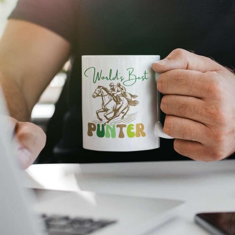 Horse Racing Punter Mug, World's Best Punter, Retro Horseracing Mug ...