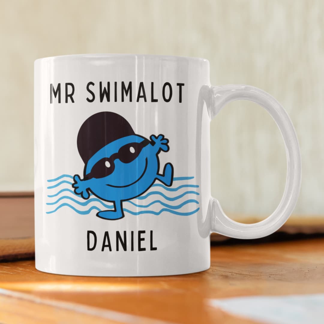 Personalized Swimmer Mug, Mr Swimalot, Gift for Swimmer, Swimming ...