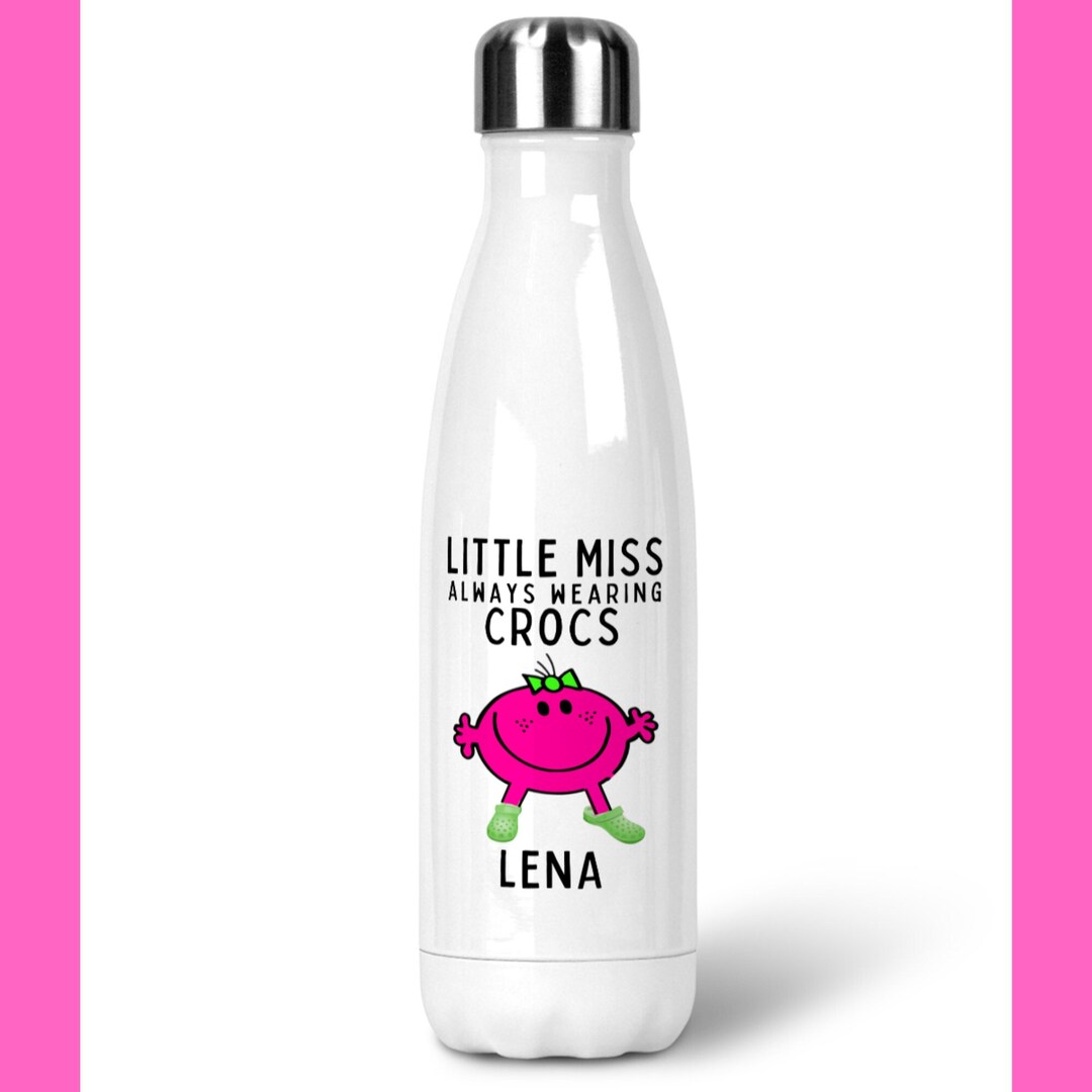 Personalized Crocs Drinks Bottle, Little Miss Always Wearing Crocs ...