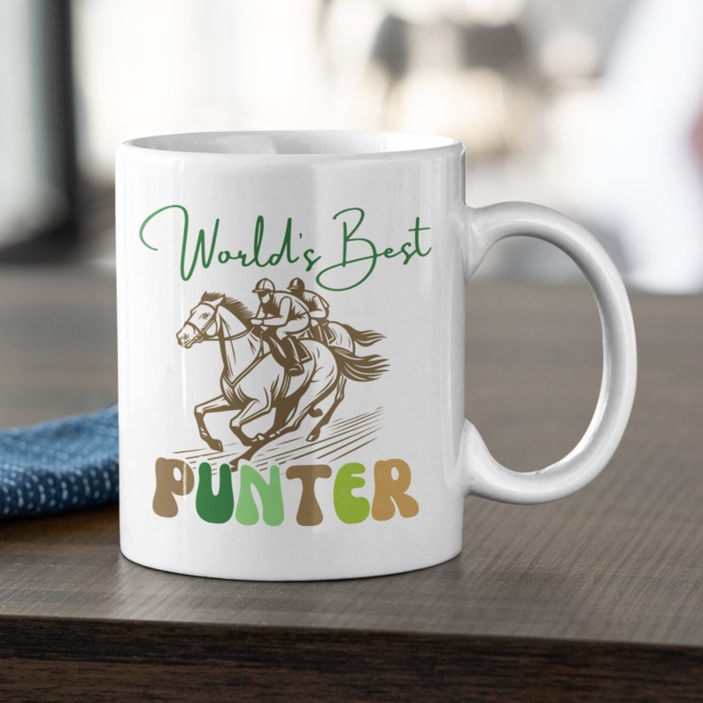 Horse Racing Punter Mug, World's Best Punter, Retro Horseracing Mug ...