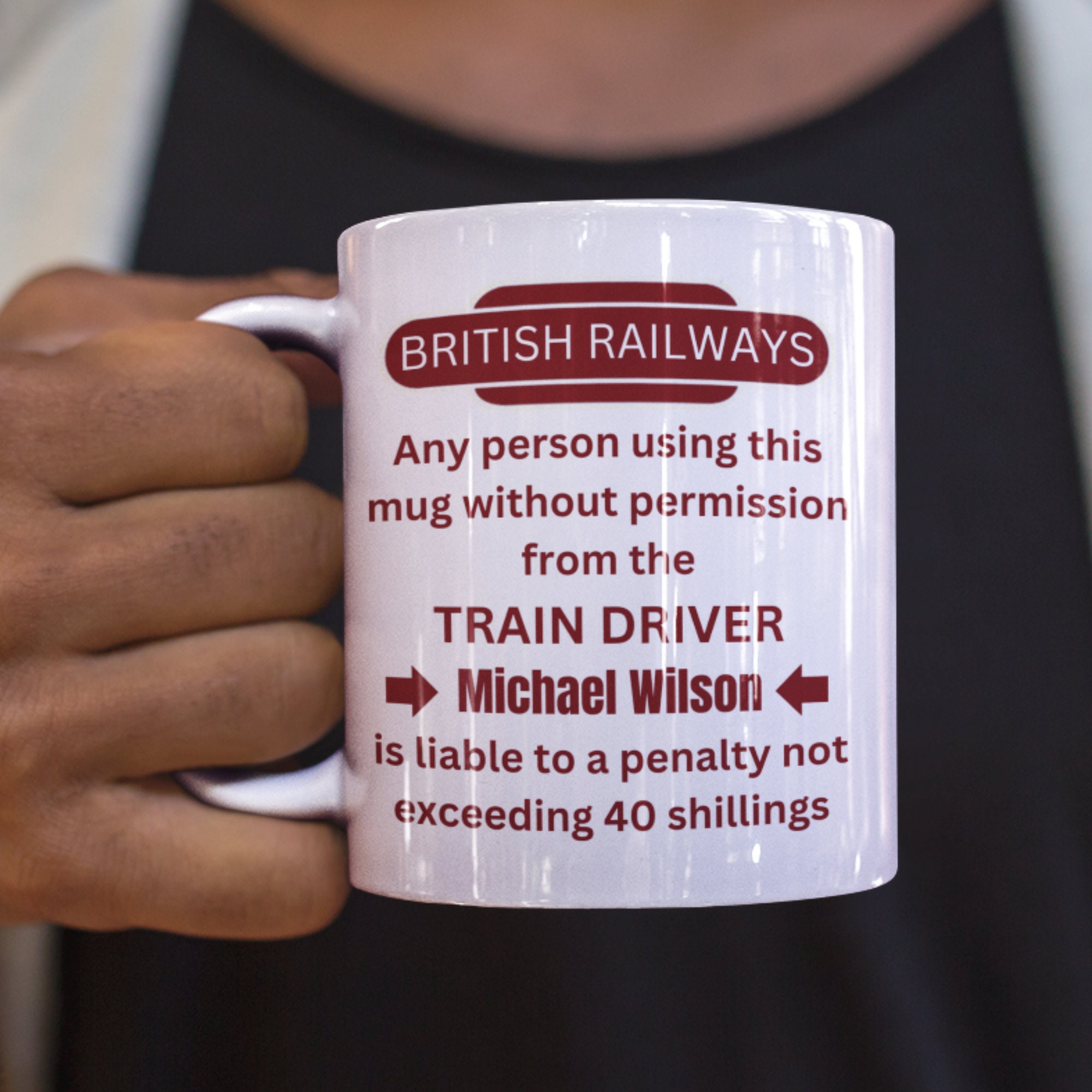 Personalised Train Driver Mug, Railway Enthusiast Gift, Steam Train ...