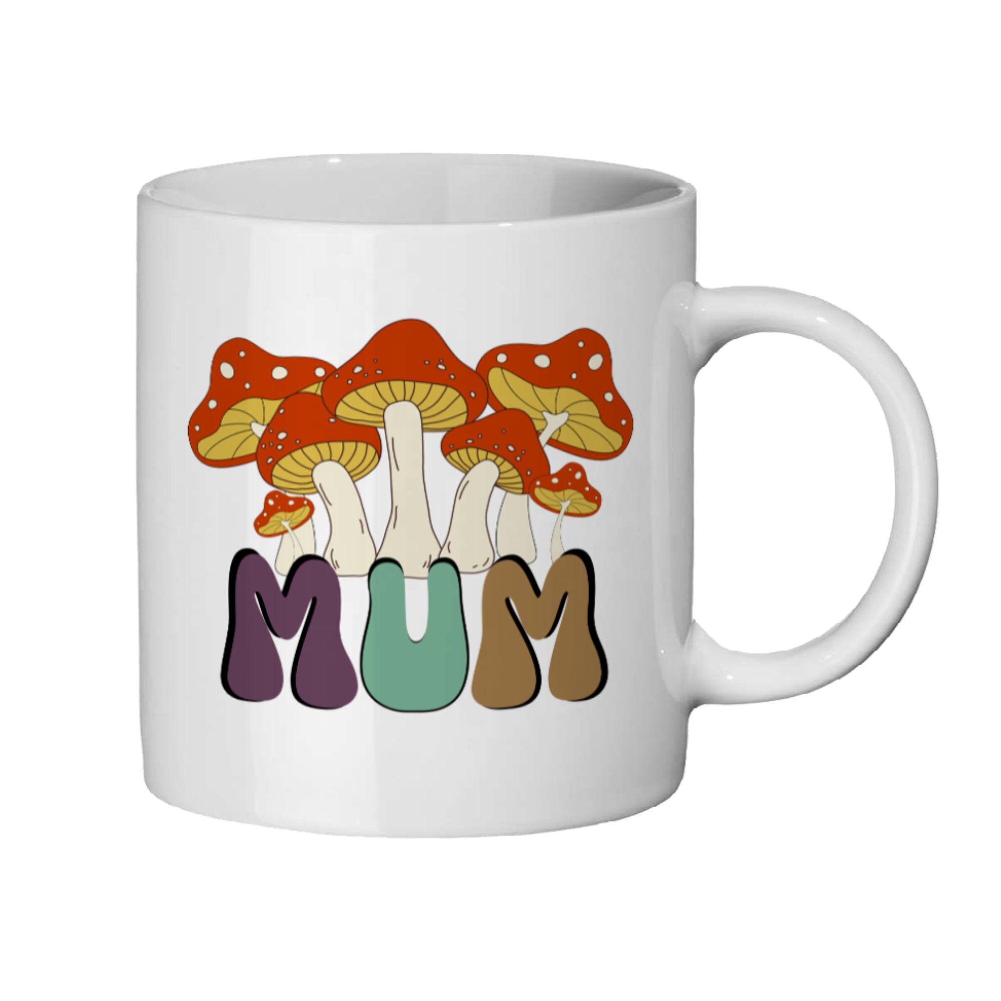 Retro Mum Mug, Mushrooms Gift for Mum, Toadstools, Magic Mushroom ...