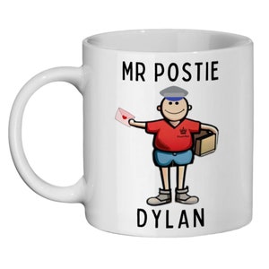 POSTMAN MUG, Mr Postie, Funny Mug for Postman, Gift for Him, Gift for ...