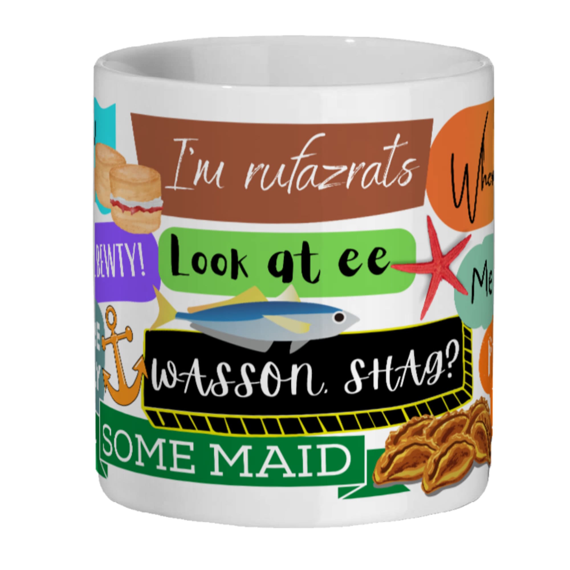 Cornish Mug, Cornish Slang, Sayings, Cornwall Gift, Funny Cornwall Mug ...