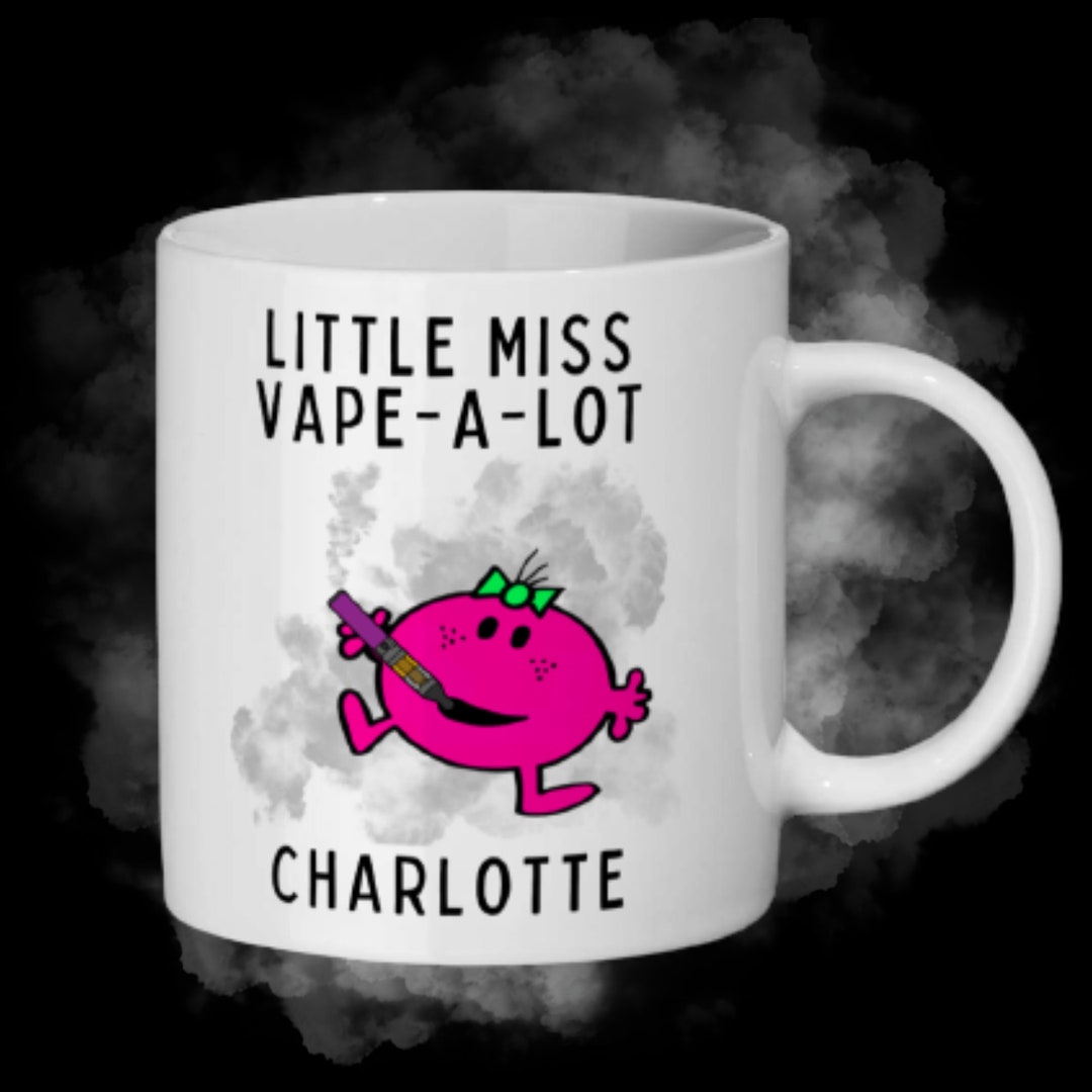 Personalised Little Miss Vape-a-lot Mug, Vaping Mug, Gift for Vaper ...