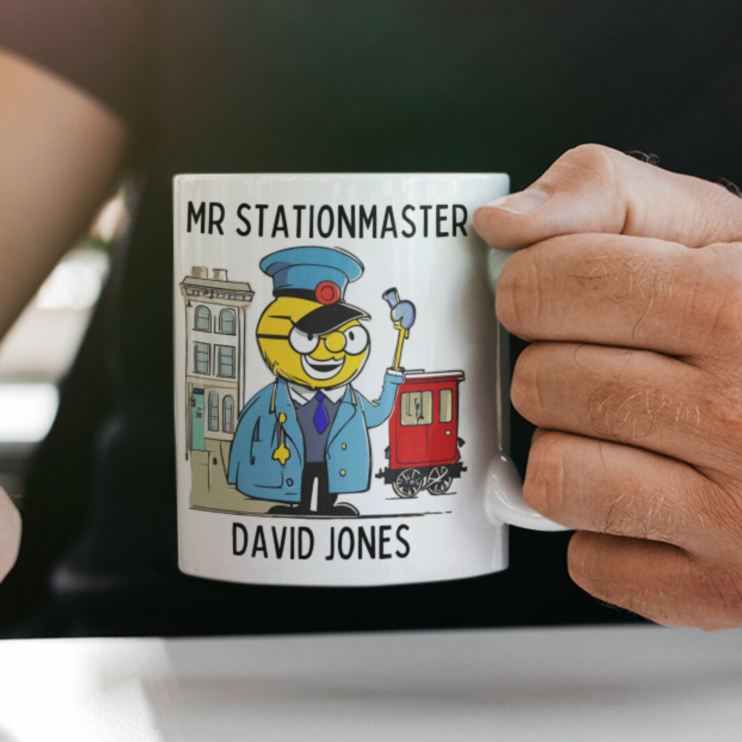 Personalised Mr Station Master Mug, Railway Enthusiast Gift, Steam ...