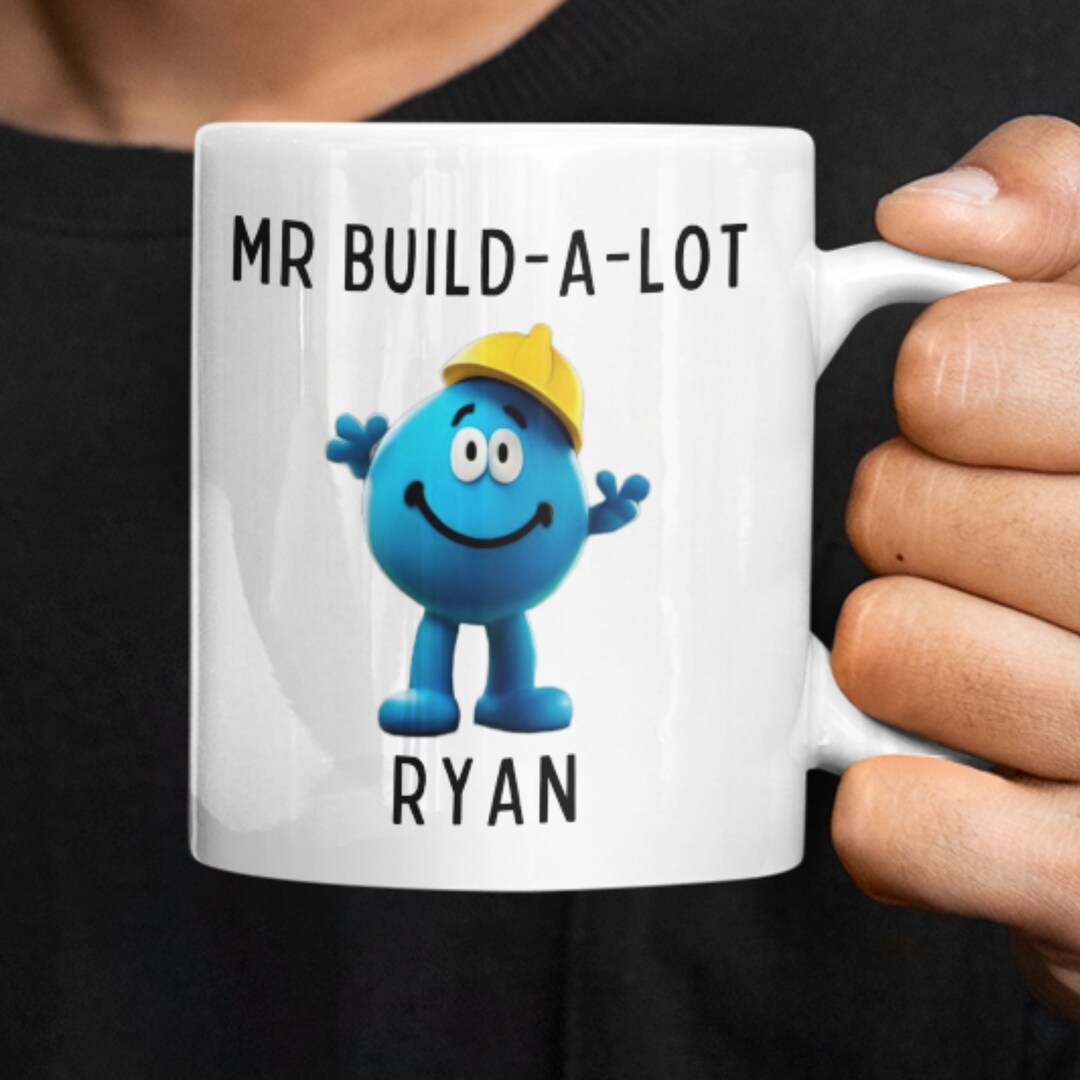 Personalized Builder Mug, Mr Build-a-lot, Gift for Builder, Labourer ...