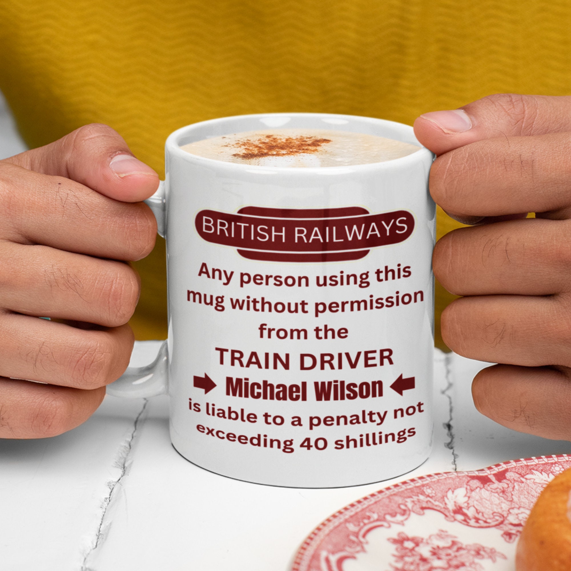Personalised Train Driver Mug, Railway Enthusiast Gift, Steam Train ...