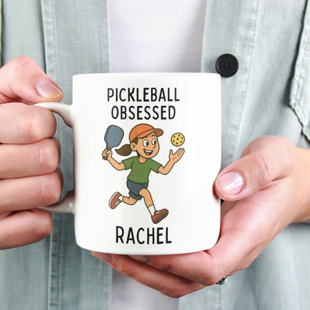 Personalized Pickleball Mug: Funny Obsessed Player Gift - Etsy