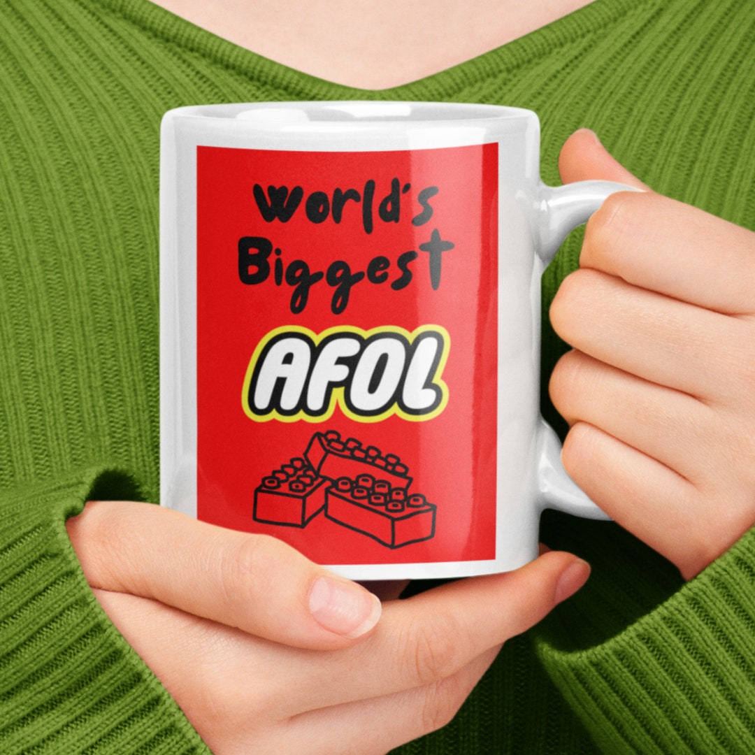 Lego Mug, World's Biggest AFOL - Adult Fan of Lego, Lego Gift, Lego ...