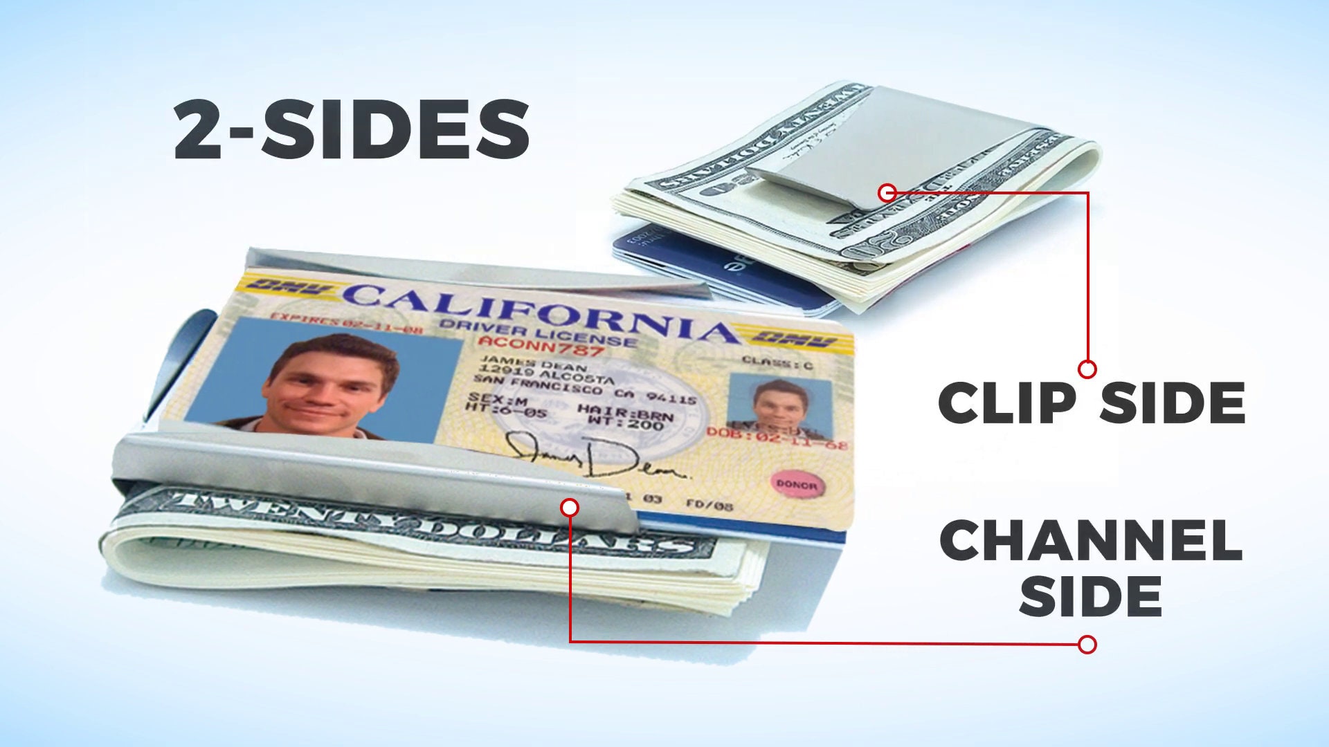 Smart Money Clip Card Holder Money Clip Minimalist Front Pocket Wallet ...