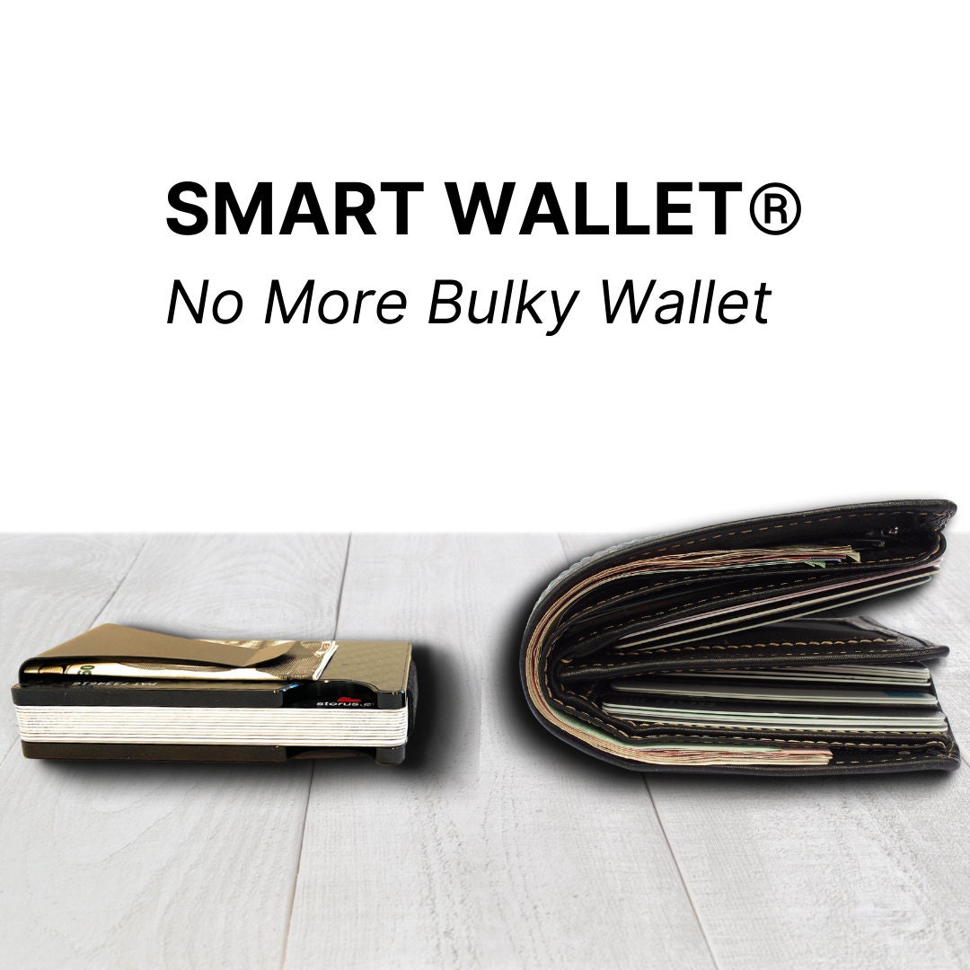 Smart® Wallet Trackable RFID Blocking Metal Card Holder Money Clip ...