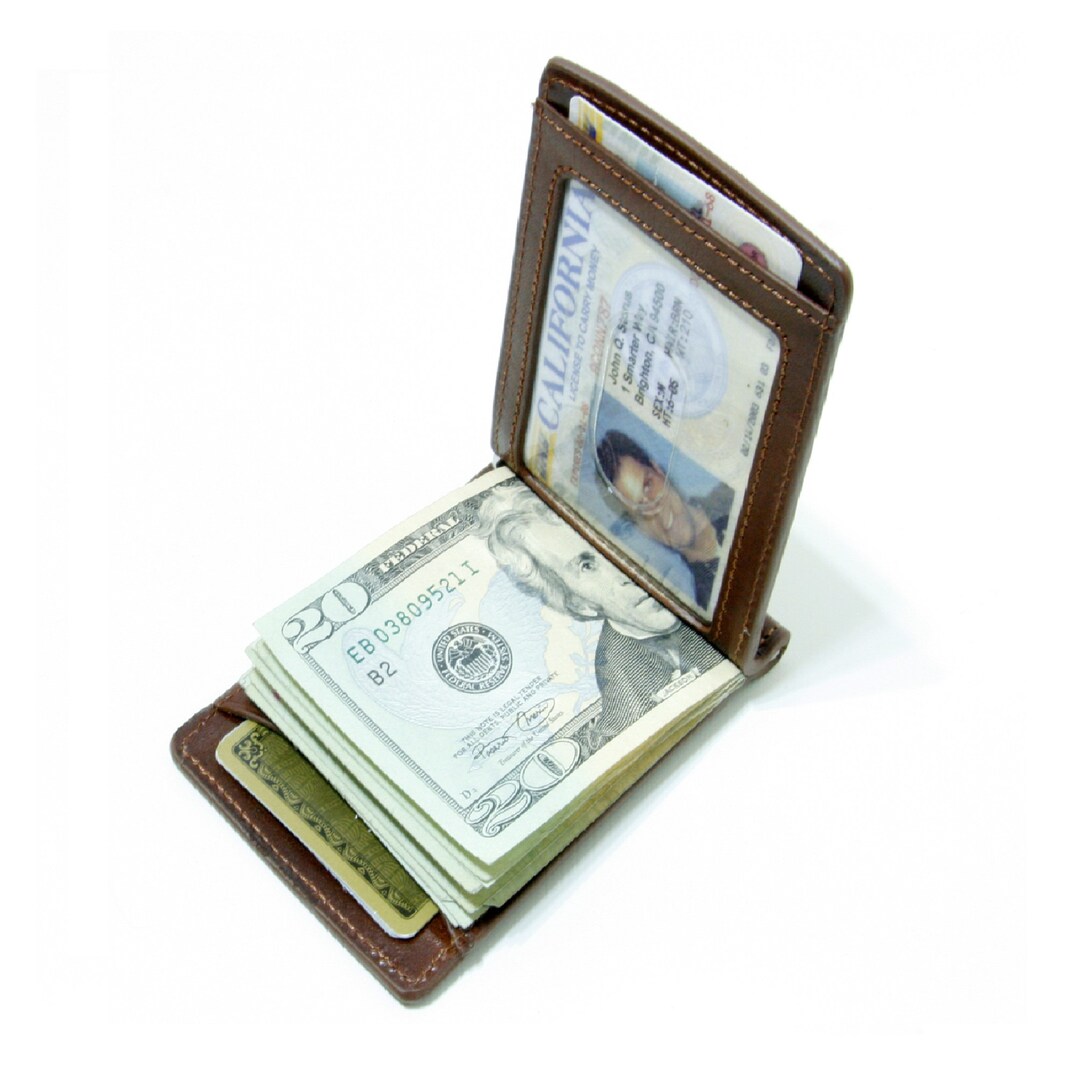 Razor Wallet + Engraving Plate, Slim Minimalist Italian-tanned Leather ...