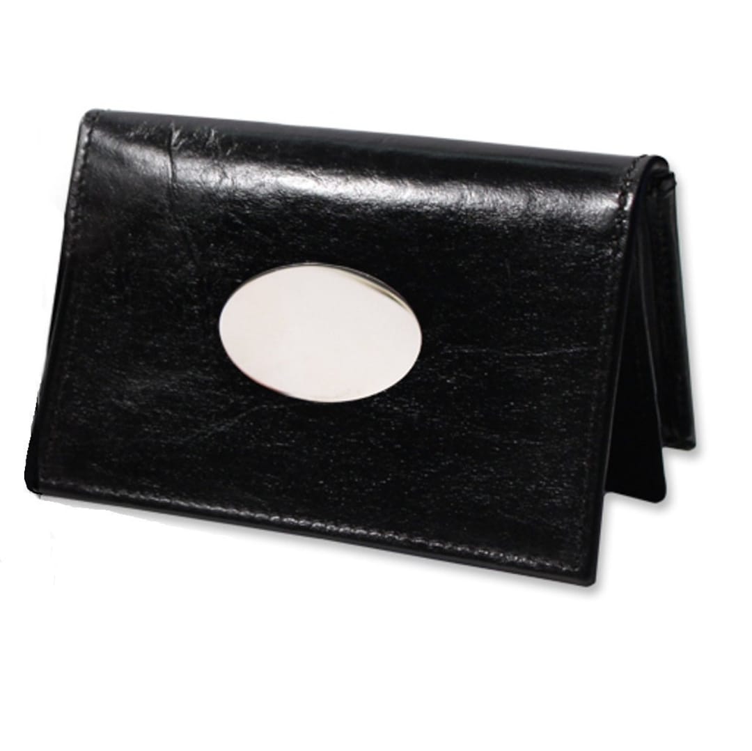 Smart Card Case Leather + Personalized Engraving Plate, Italian-tanned ...