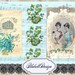 Vintage Digital Papers "collage Blues", Scrapbooking Junk Journal Kit ...